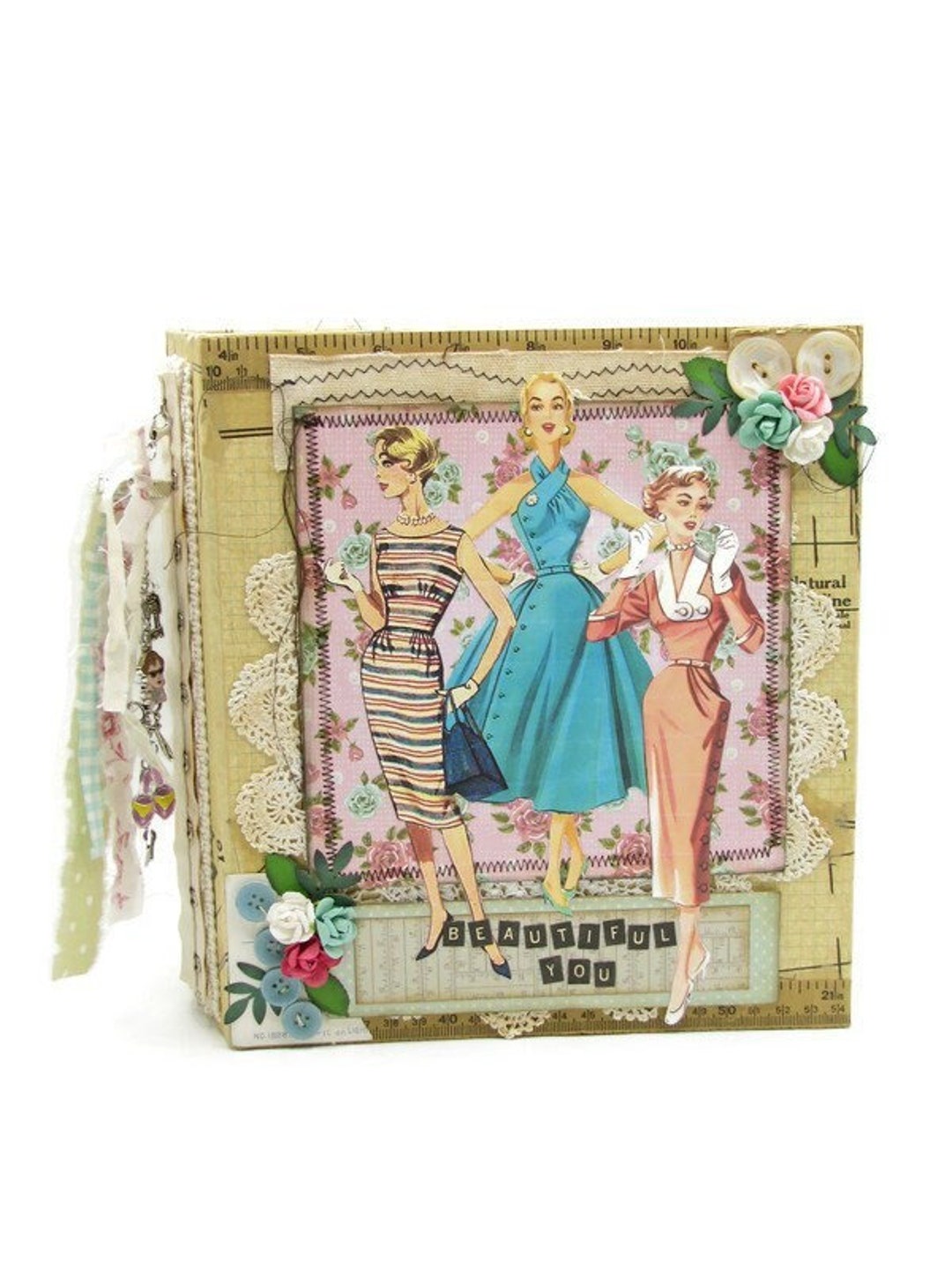 Retro Journal Handmade Sewing Book, Kitschy Vintage 1950's Themed ...