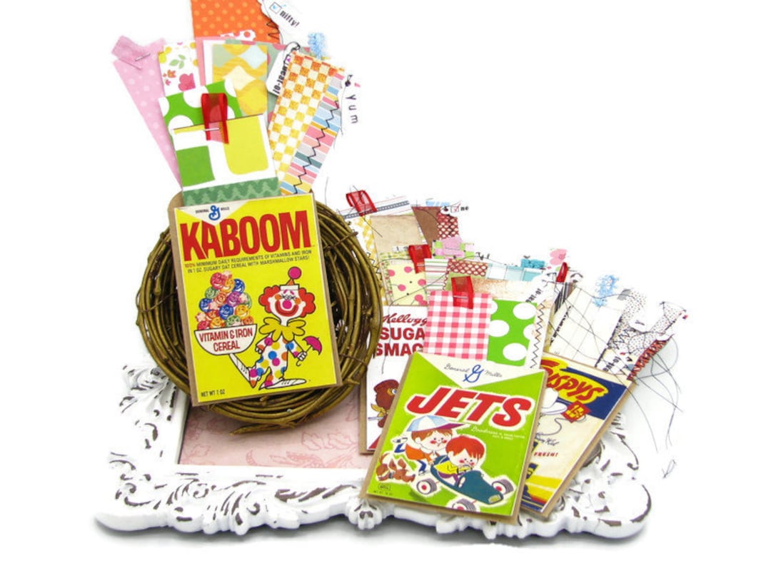 Retro Junk Journal Handmade Embellishments, Kitsch Altered Book ...