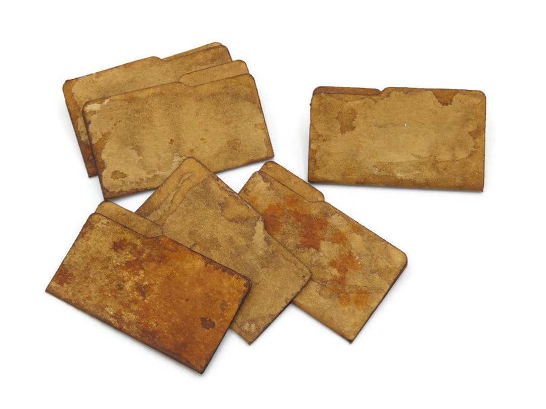Mini File Folders Ephemera Embellishments, Small Office Stationery ...