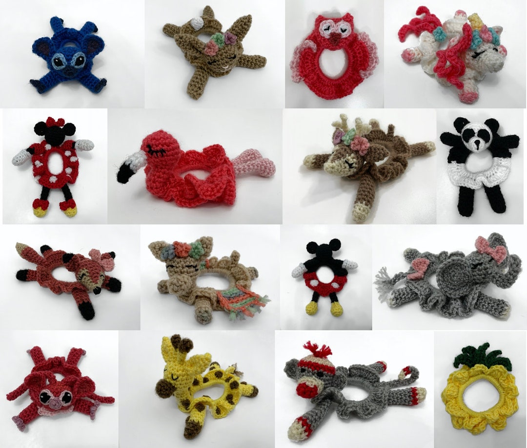 Animal Scrunchies Crochet Pattern Bundle PDF File Instructions ...