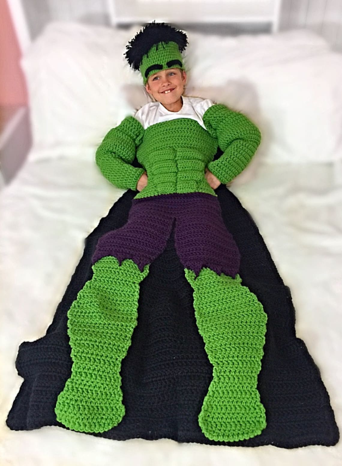 The Green Monster Crochet Blanket PATTERN - Etsy