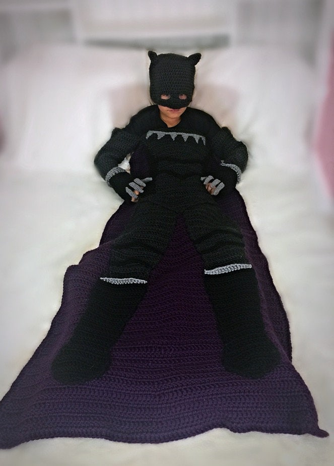 Black Cat Hero Crochet Blanket Pattern PDF File - Etsy