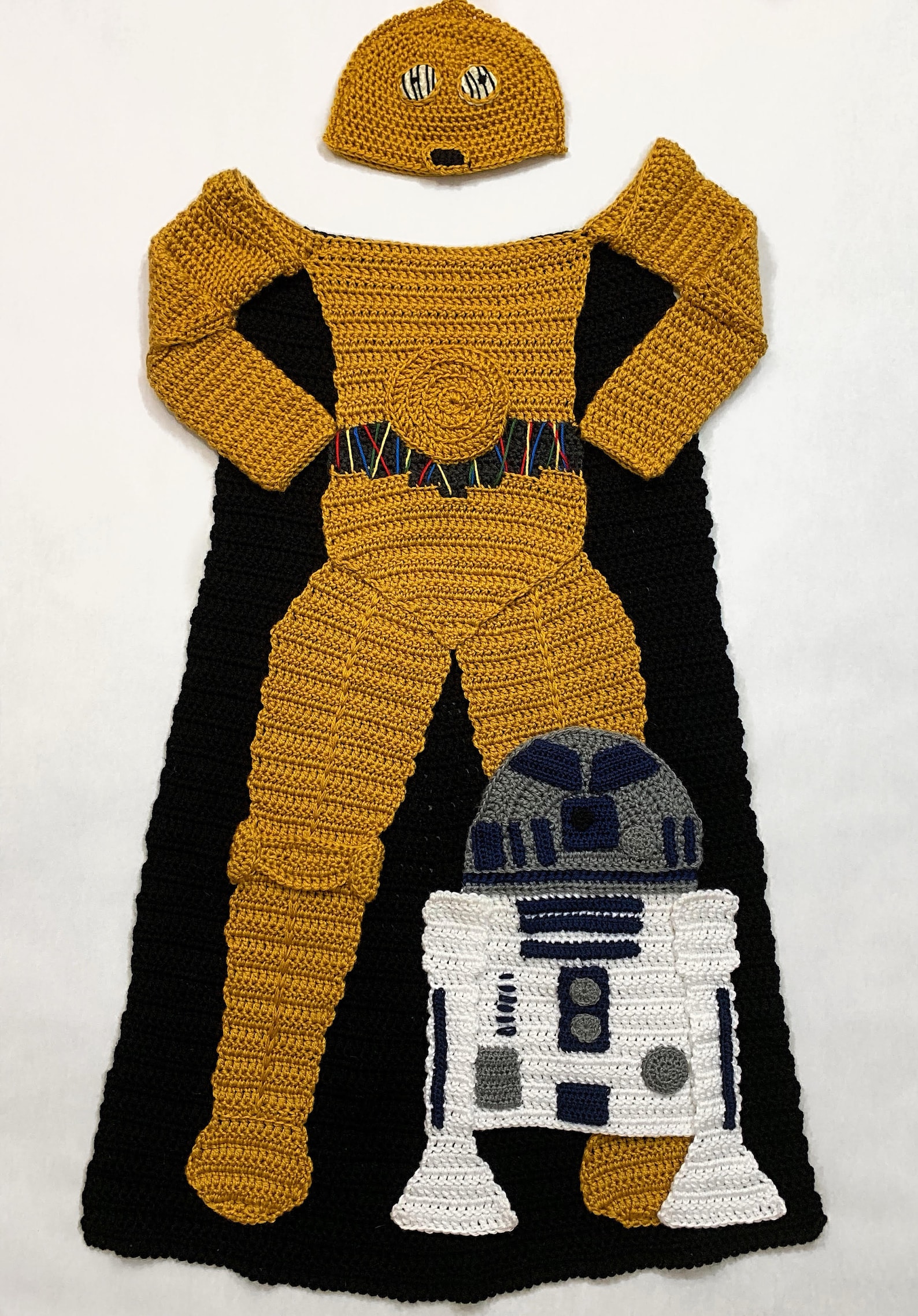 Gold Droid and Space Droid Crochet Blanket DPF File Pattern - Etsy
