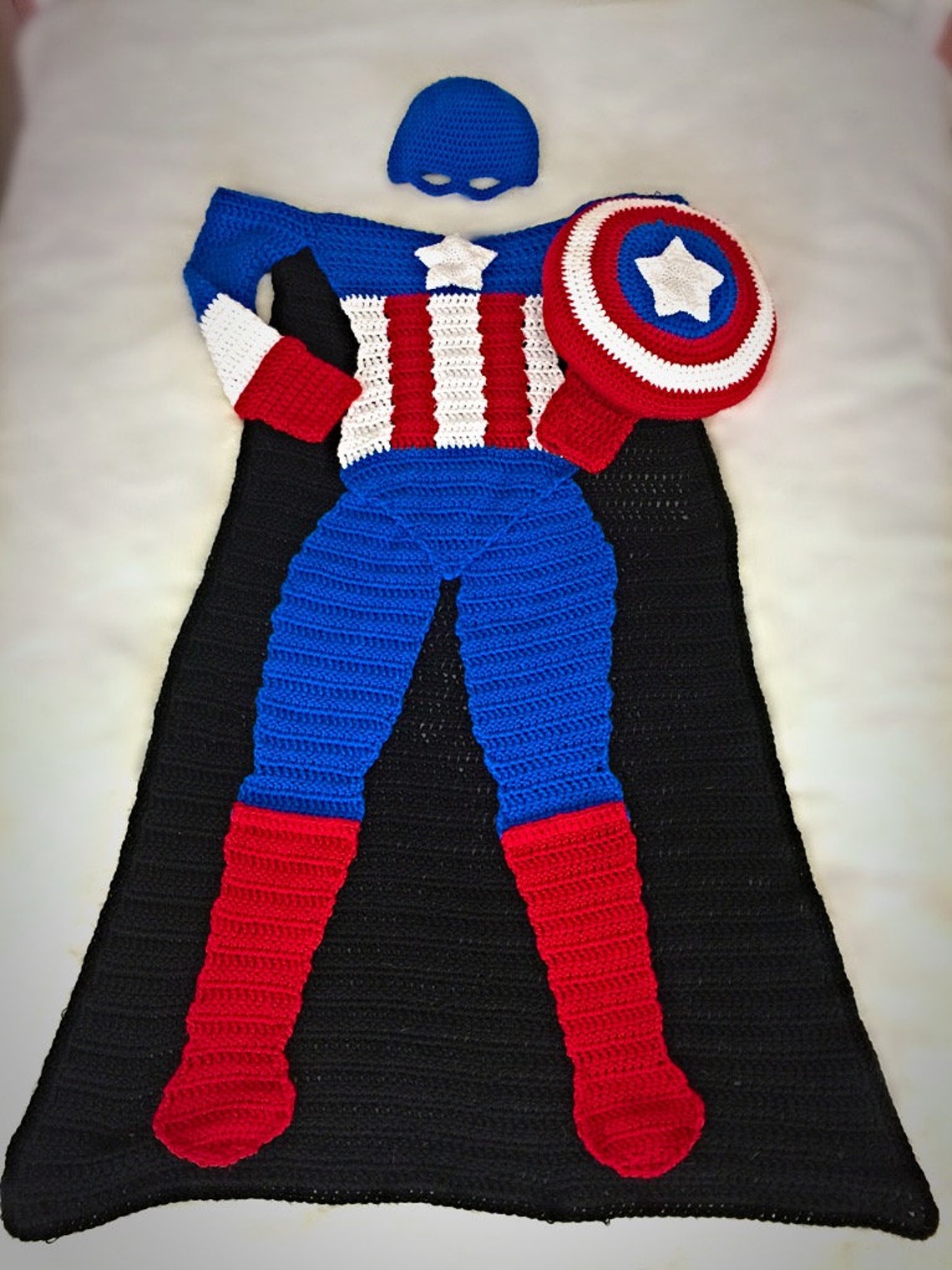 Captain USA Crochet Blanket Pattern PFD File - Etsy