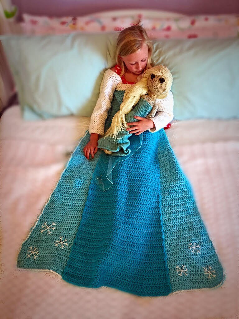 Flower and Ice Crochet Princess Dress Blanket PATTERNS - Etsy Australia
