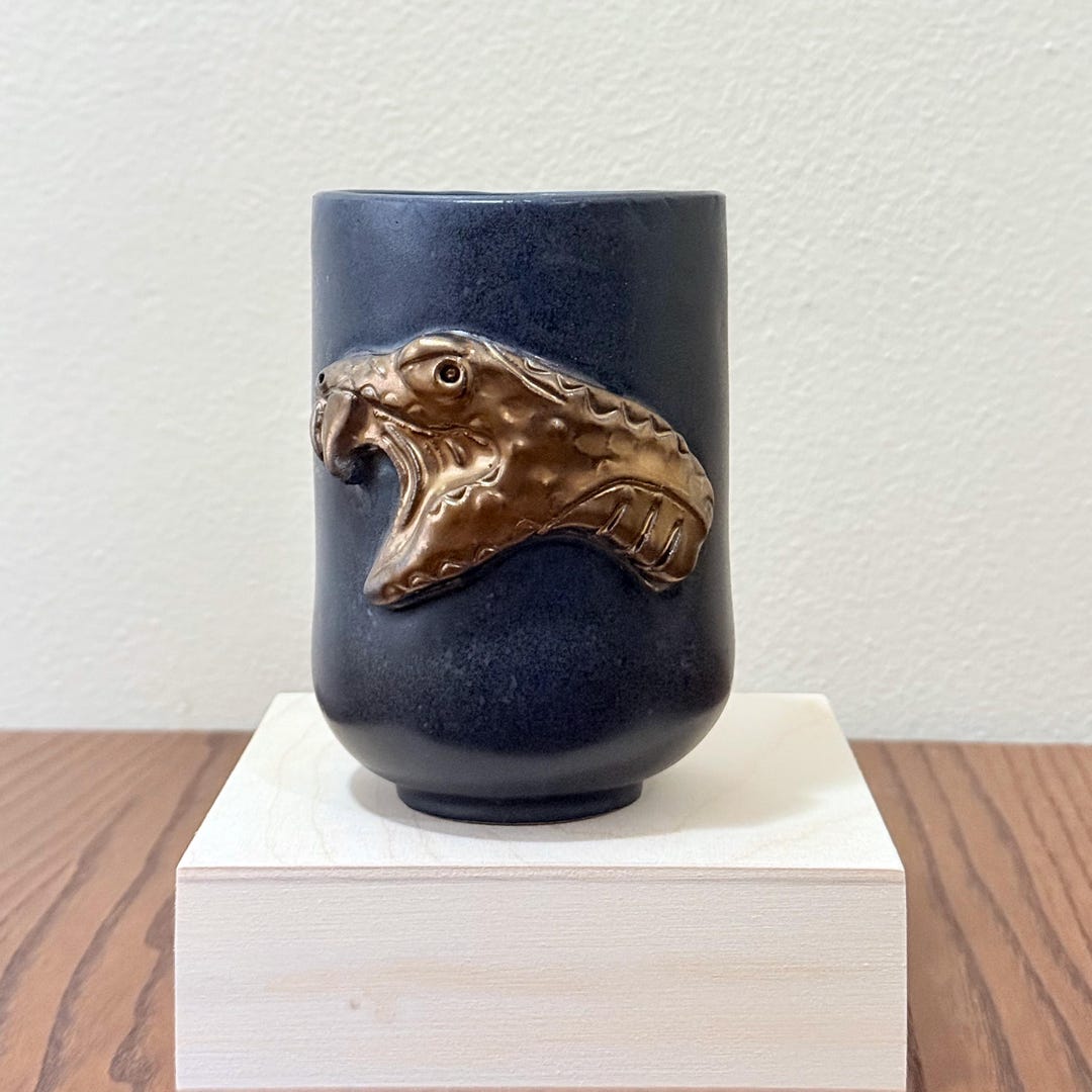 Hand-built Ceramic Snake Mug: Sculptural Drinkware - Etsy