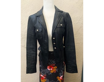 Black Leather Jacket Buttons | Etsy