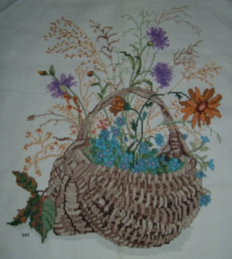 Completed Candamar Designs 50568 Basket of Wild Flowers - Etsy