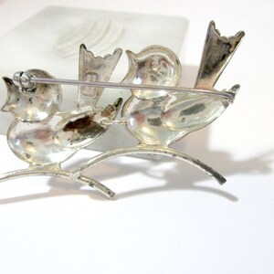 Pin Fancy Sterling Silver Signed Forstner Two Birds on a - Etsy