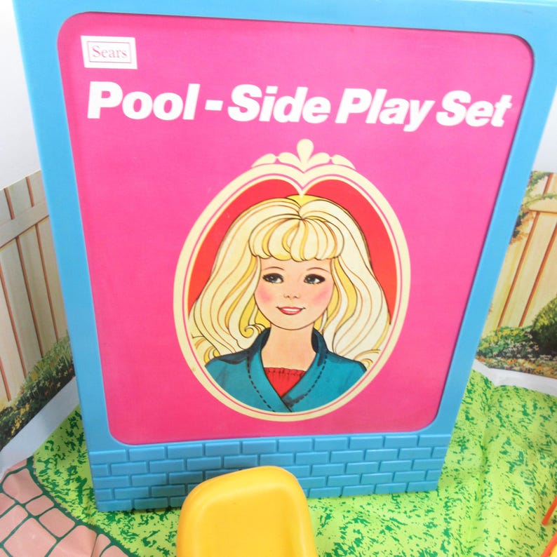 Sears Vintage 1970's Pool Side Doll Play Set for 11-1/2" Dolls Barbie ...