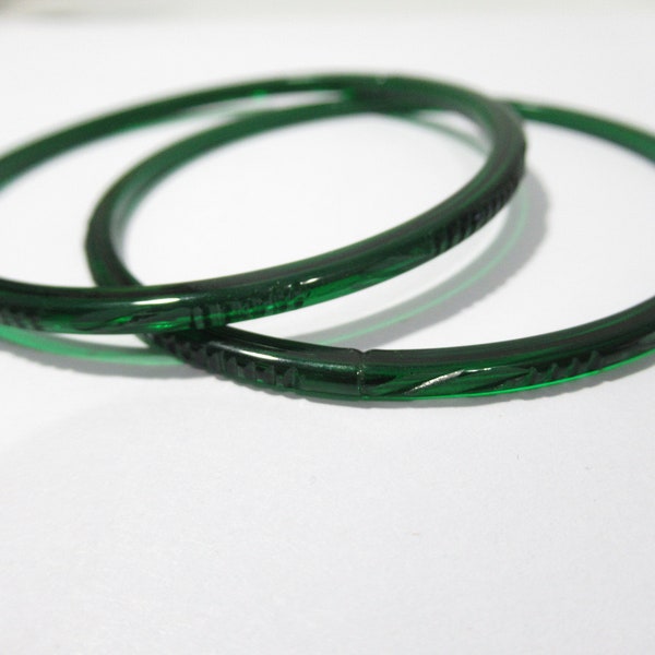 Green Glass Bangle - Etsy