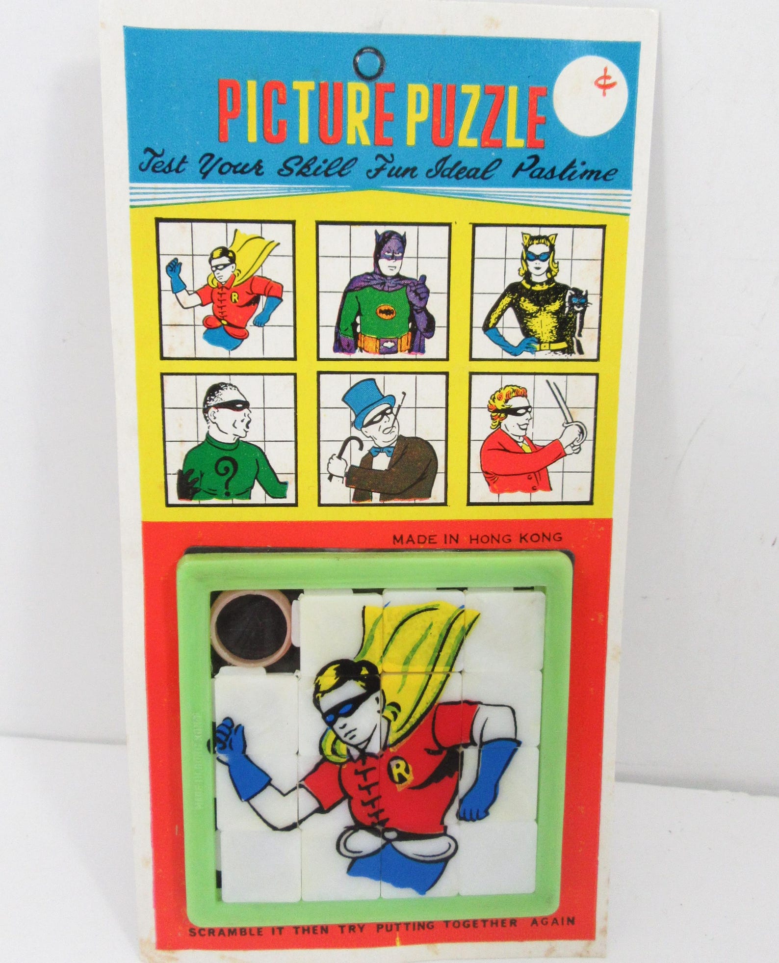 Batman Slide Puzzles 1960's Complete Set Made in Hong Kong Retro 60s - Etsy