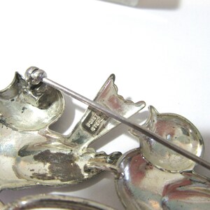 Pin Fancy Sterling Silver Signed Forstner Two Birds on a - Etsy