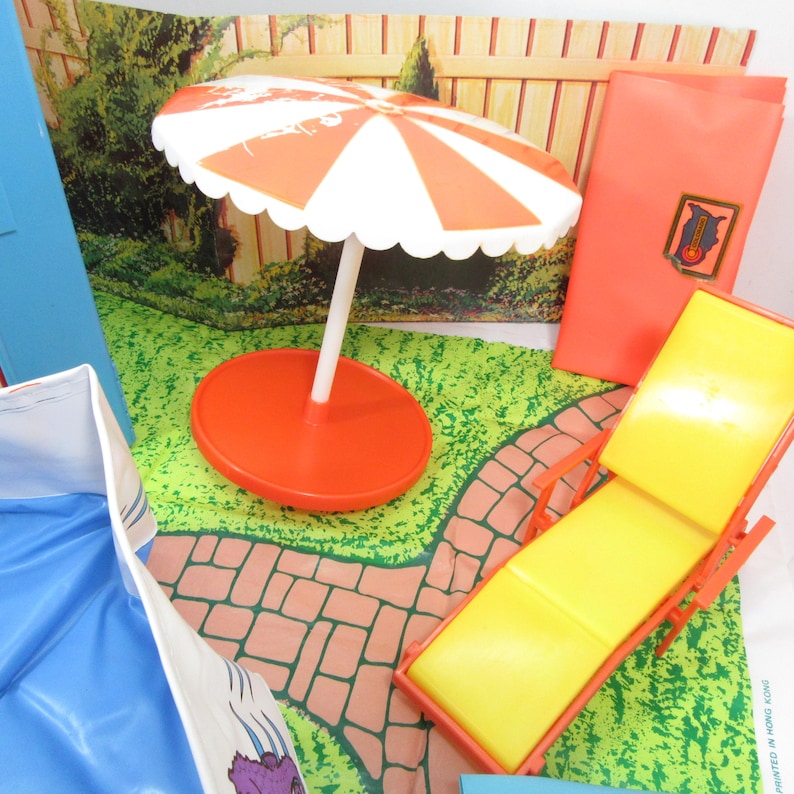 Sears Vintage 1970's Pool Side Doll Play Set for 11-1/2" Dolls Barbie ...