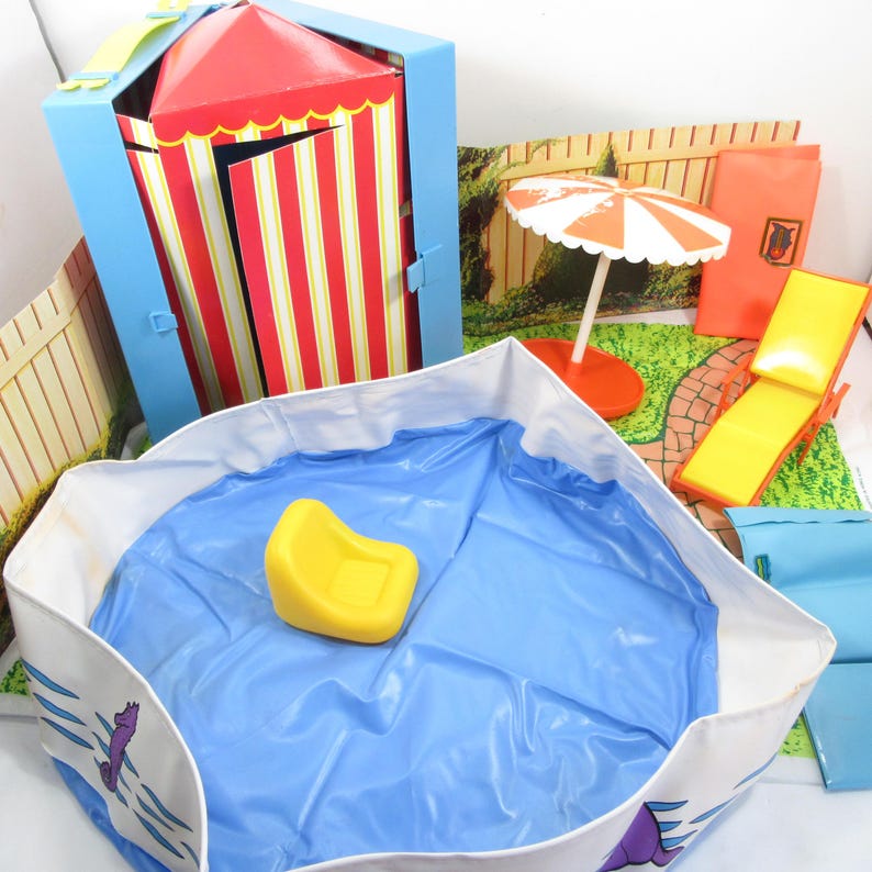 Sears Vintage 1970's Pool Side Doll Play Set for 11-1/2" Dolls Barbie ...
