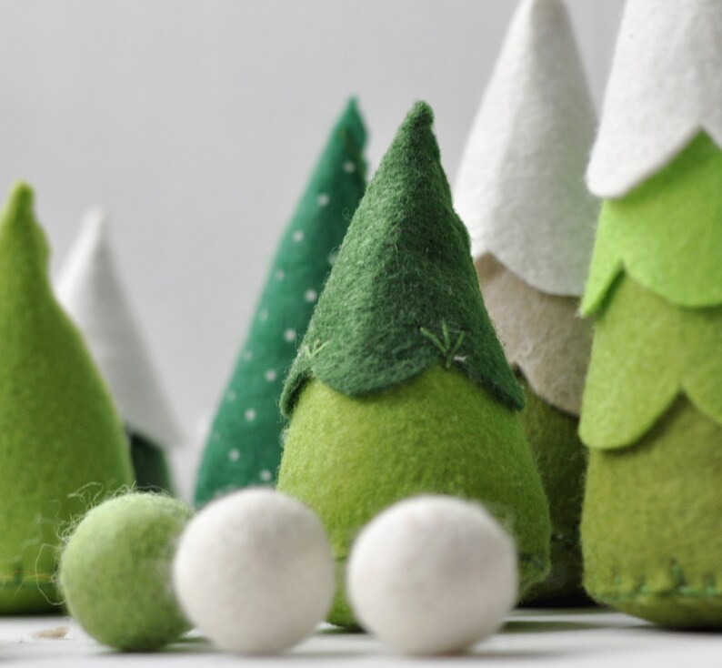 PDF Tutorial Cone Felt Woodland Christmas Felt Ideas Fabric - Etsy
