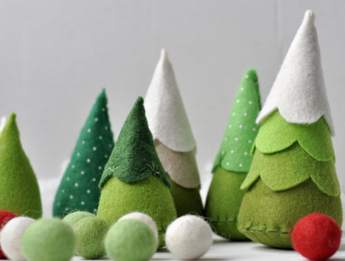 PDF Tutorial Cone Felt Woodland Christmas Felt Ideas Fabric - Etsy