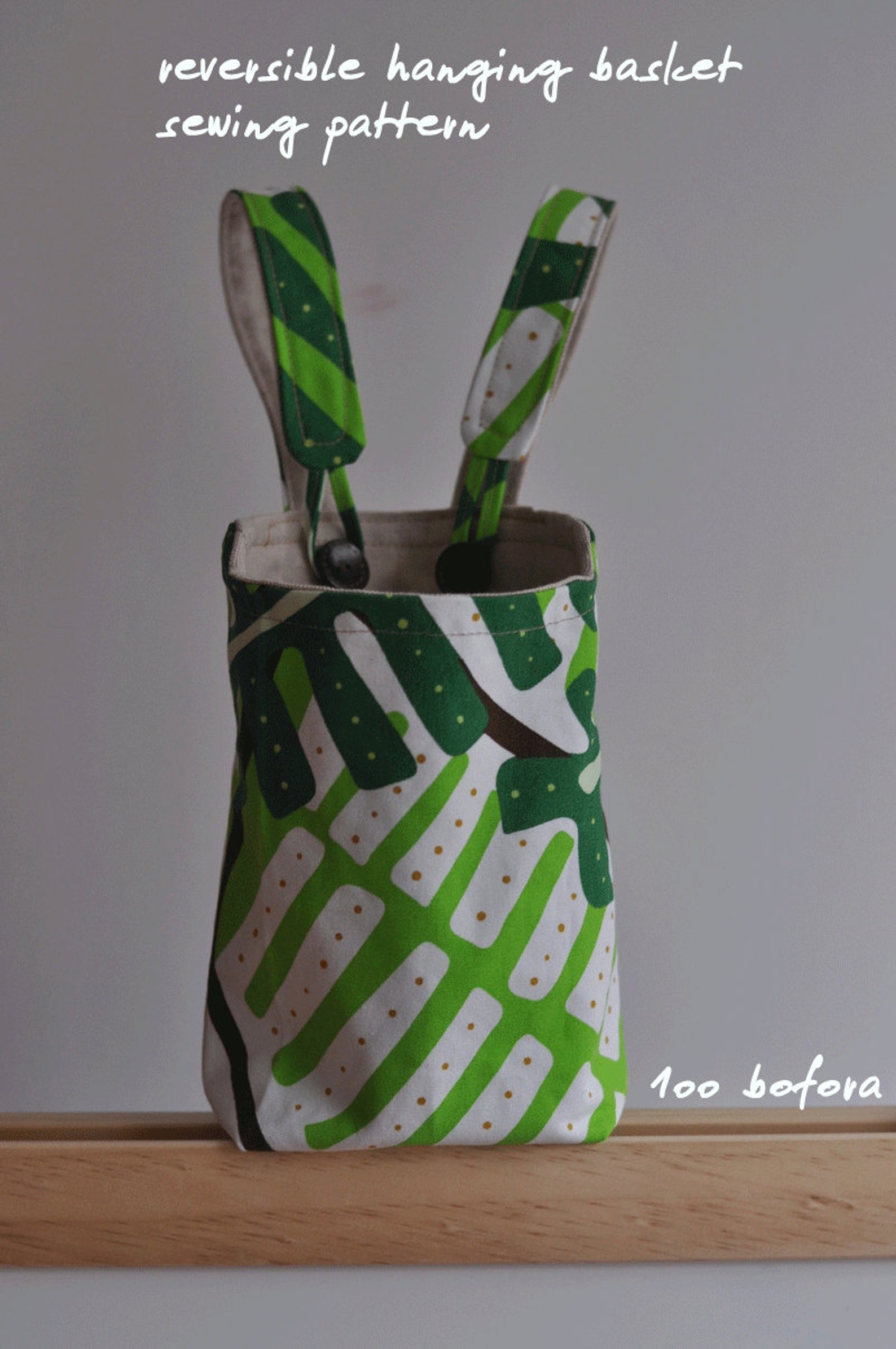 Reversible Fabric Hanging Baskets, Fabric Hanging Organizers Pattern ...