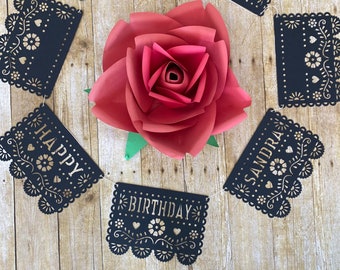 Custom Papel Picado Birthday Decor Garland Fiesta Party Decoration ...