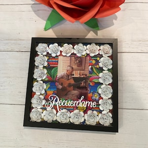 12"x12" Recuérdame Shadow Box, Marigold Picture Frame, Coco Recuerdame ...