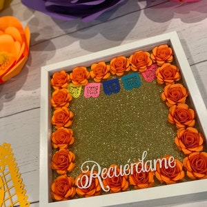 12"x12" Recuerdame Shadow Box, , Marigold Picture Frame, Personalized ...
