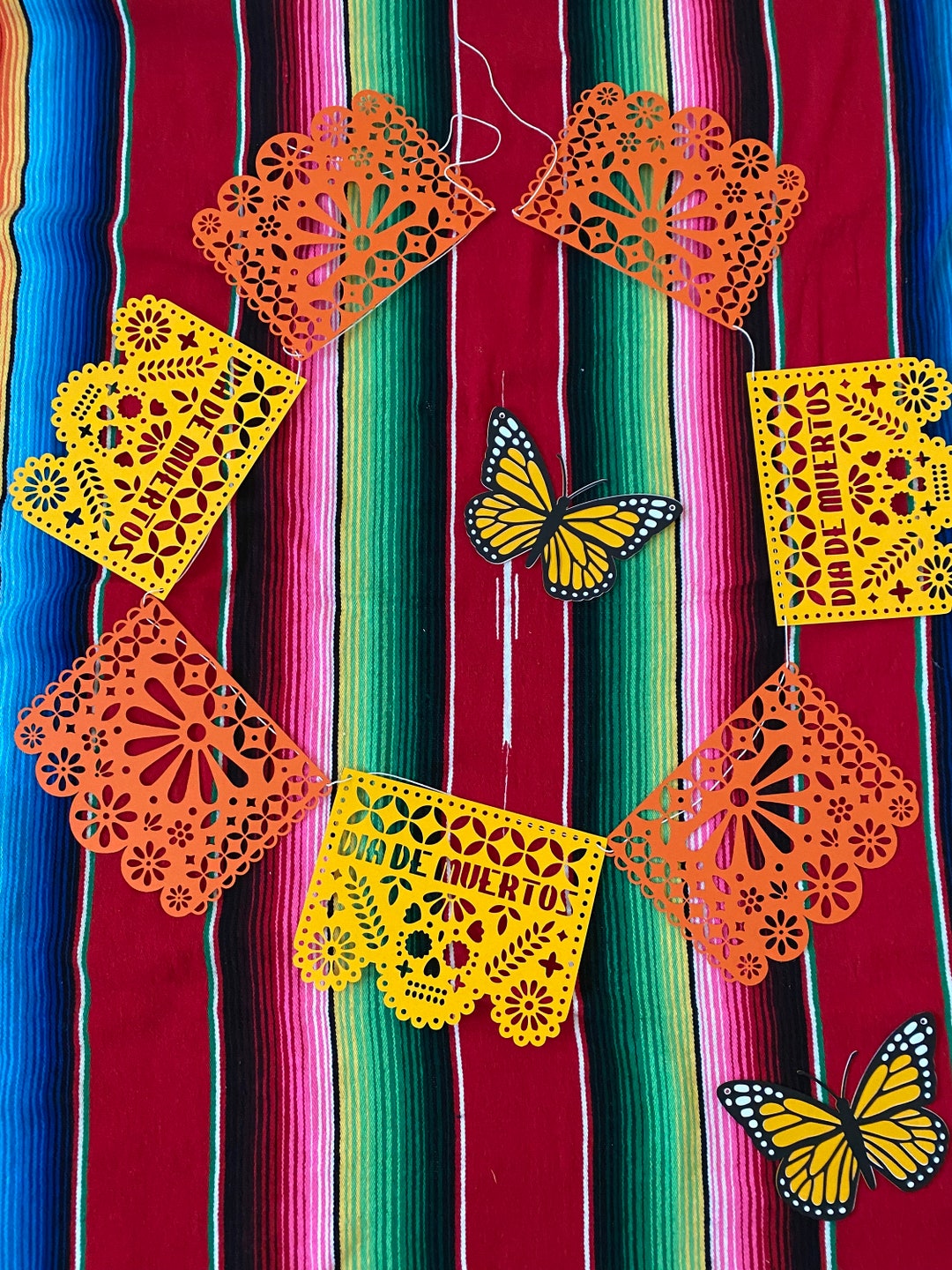 Ofrenda Día De Los Muertos Papel Picado Banner, Ofrenda Banner, Day of ...