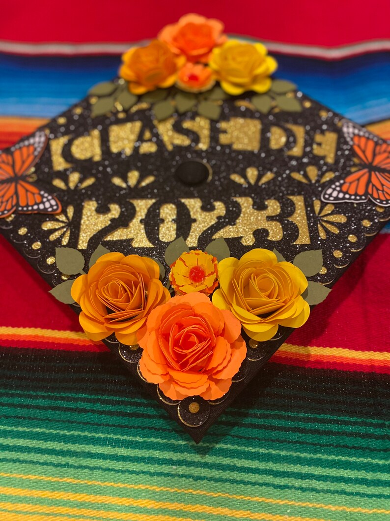 Mexican Monarca Graduation Cap Topper Personalized Grad Cap - Etsy