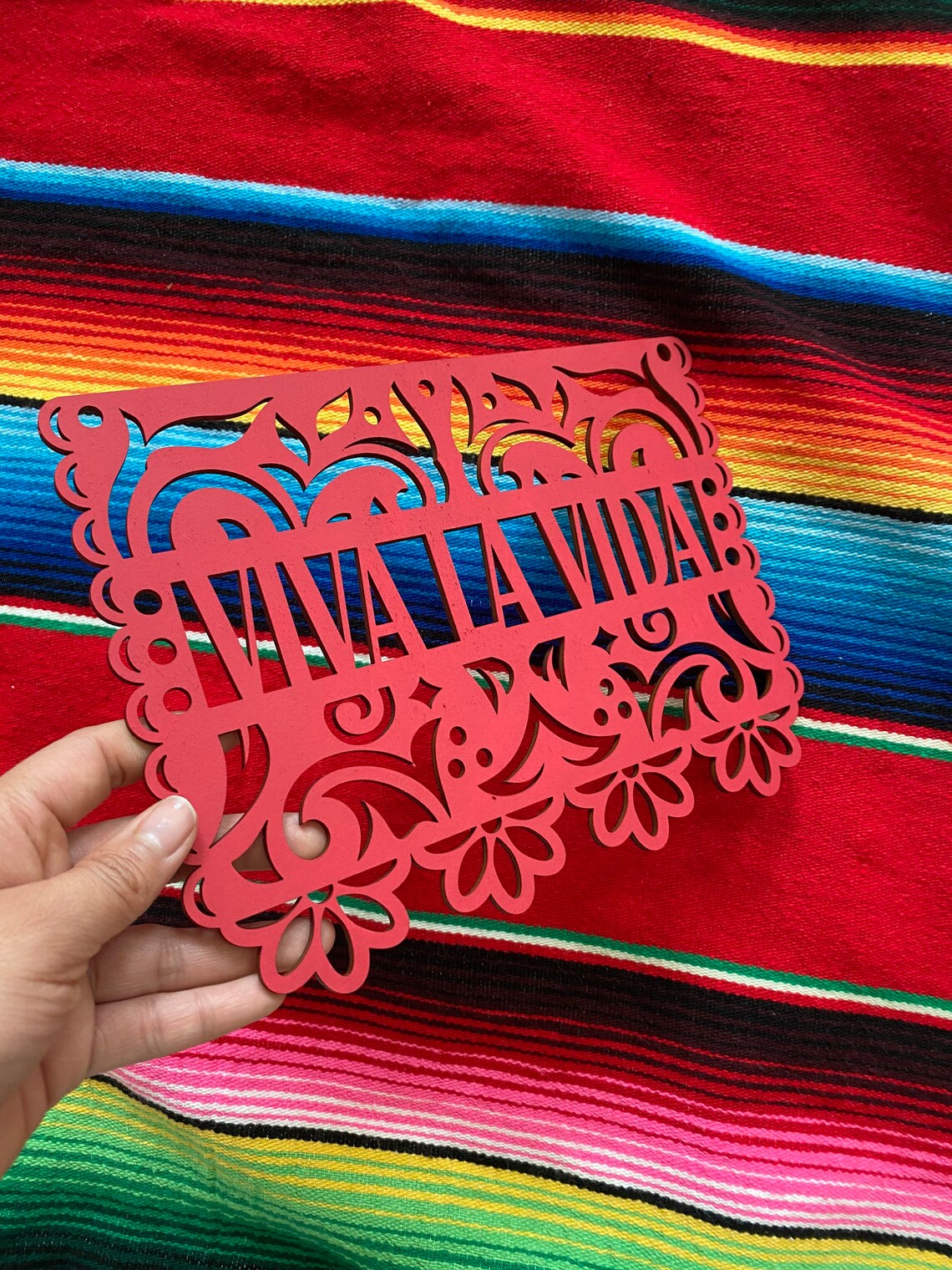 Custom Papel Picado Mexican Name Sign, Wood Papel Picado Name Home ...