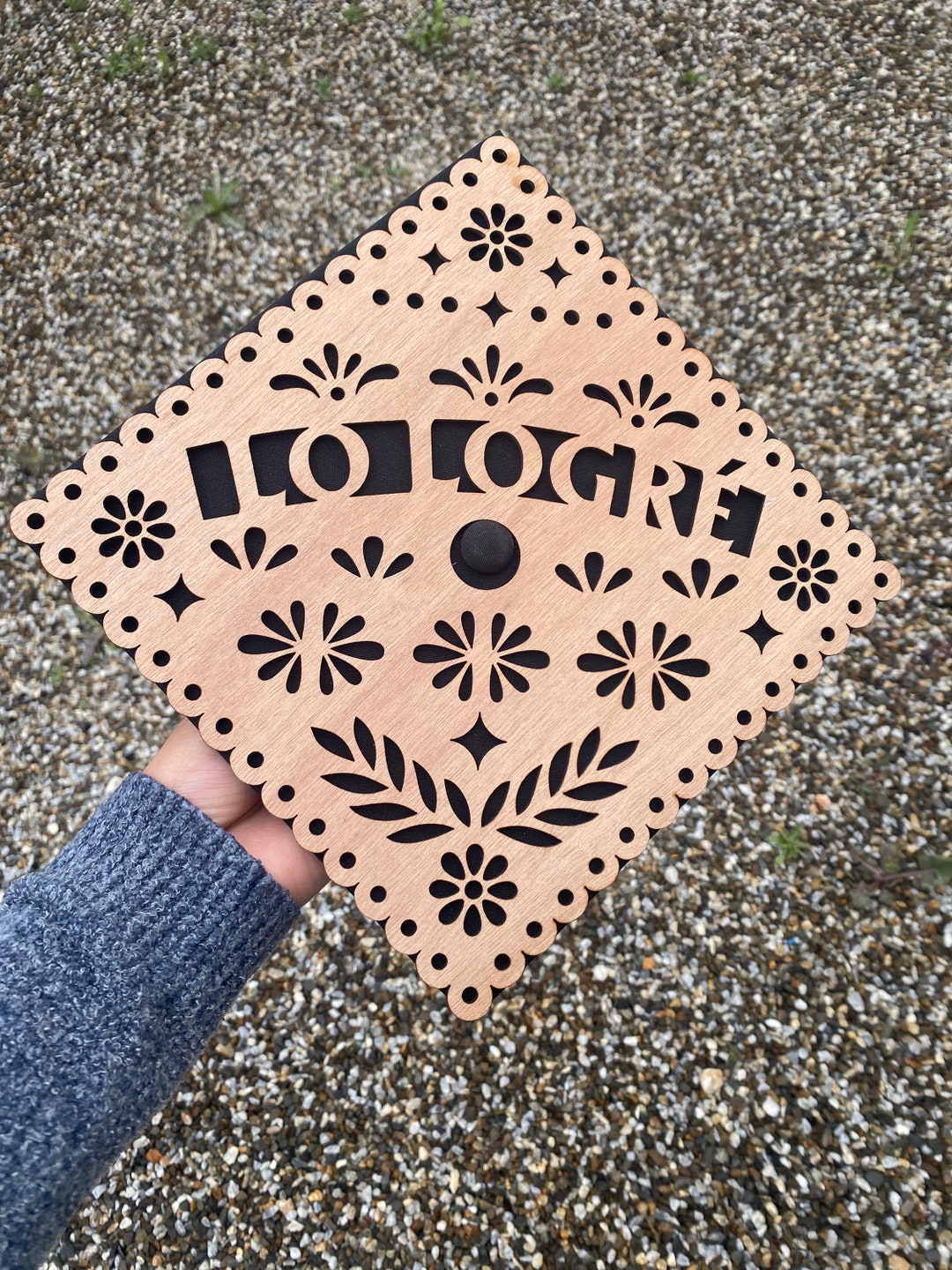 Mexican Lo Logré Graduation Cap Topper, Wood Grad Cap, Class of 2025 ...