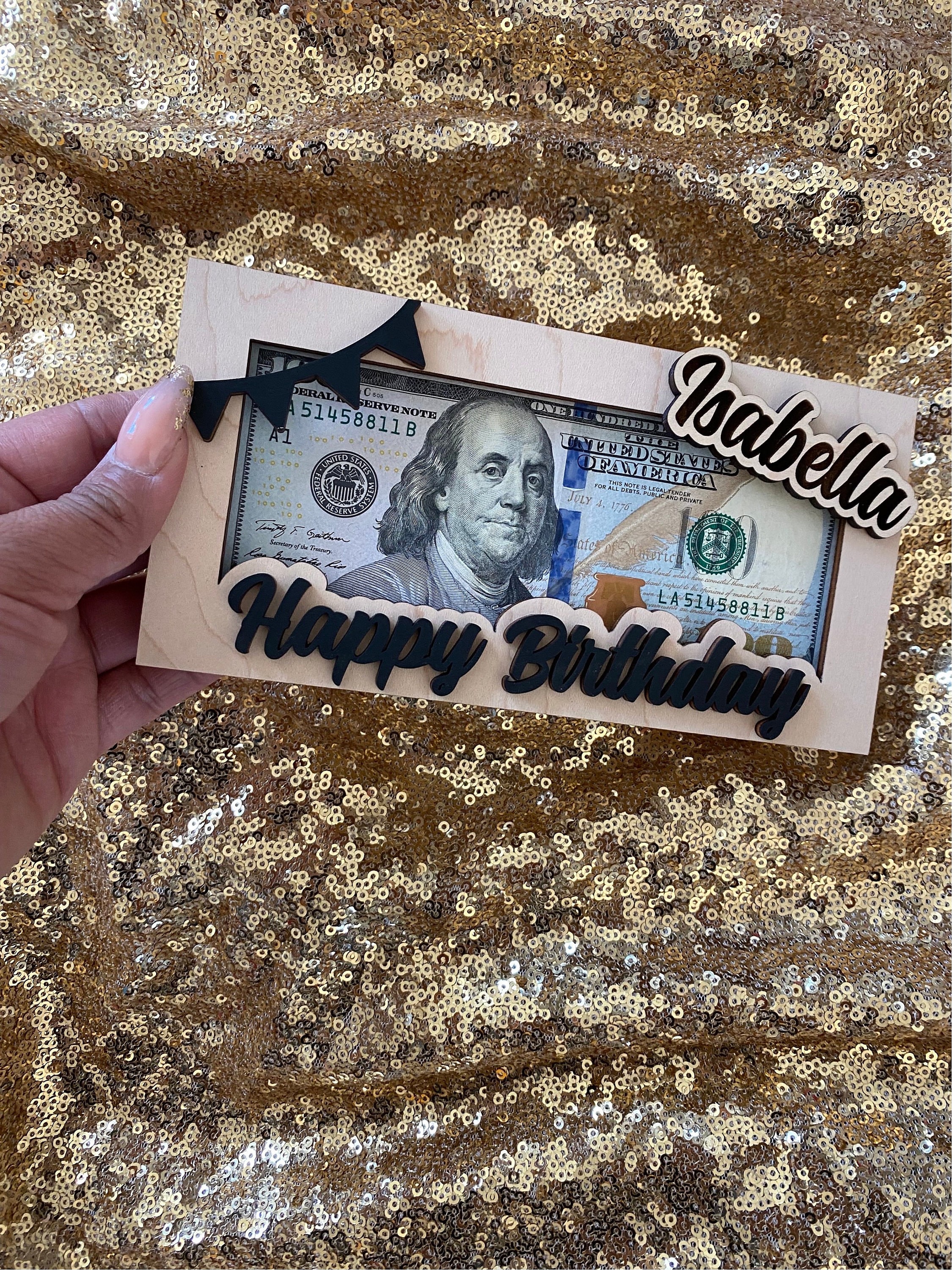 Birthday Money Holder, Birthday Gift, Money Holder, Wood Money Holder ...