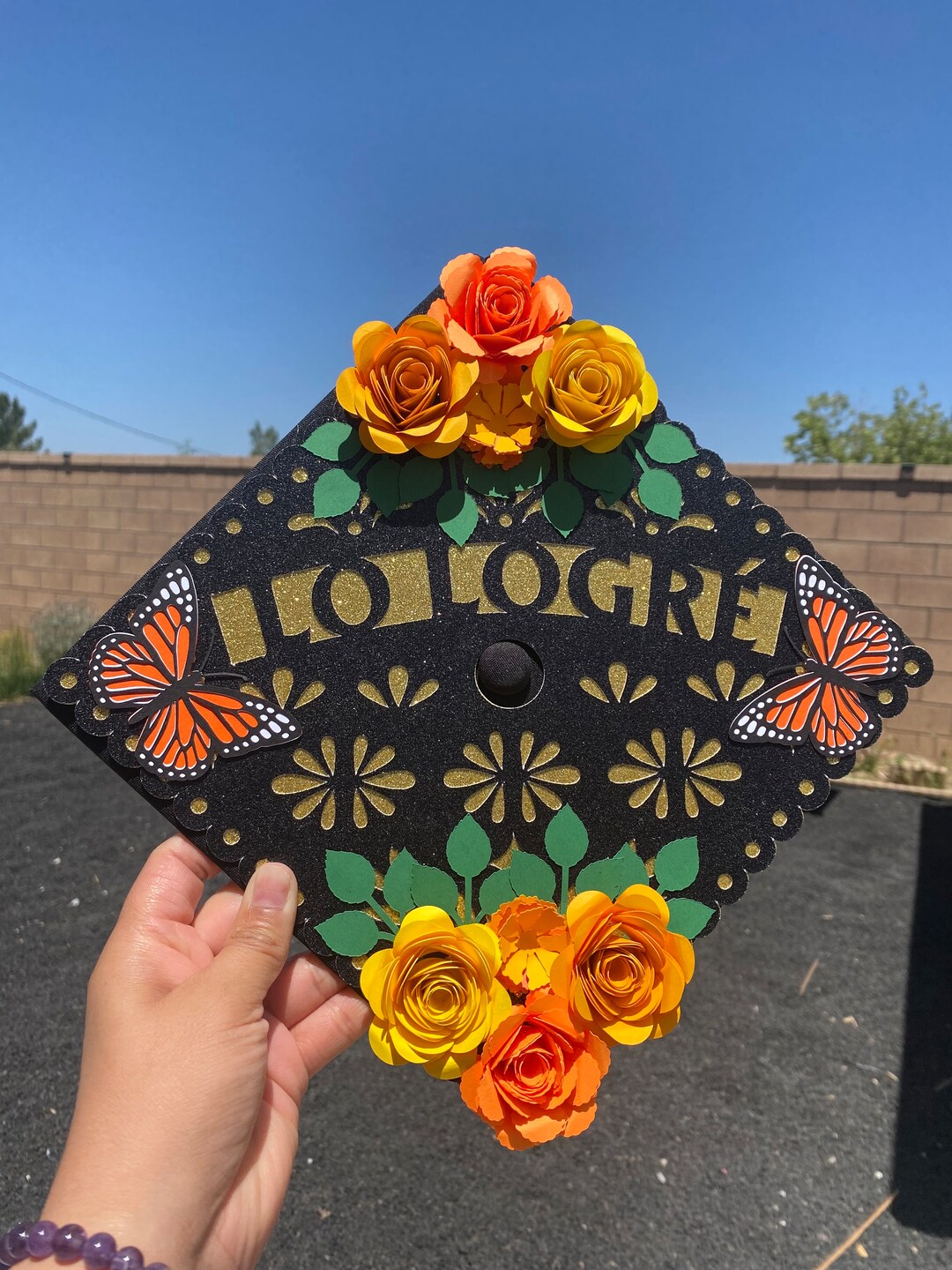 Lo Logré Mexican Monarca Graduation Cap Topper Personalized Grad Cap ...