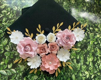 Graduation Cap Topper Paper Flowers, Small Paper Flower Decoration ...