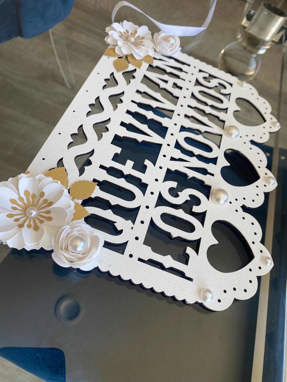 Cielito Lindo Papel Picado Mexican Name Sign, Mr and Mrs Wood Papel ...