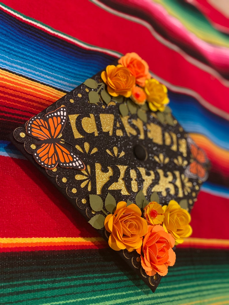 Mexican Monarca Graduation Cap Topper Personalized Grad Cap - Etsy