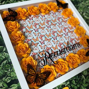 12"x12" Monarca Recuerdame Shadow Box, Memorial Shadow Box, Ofrenda ...