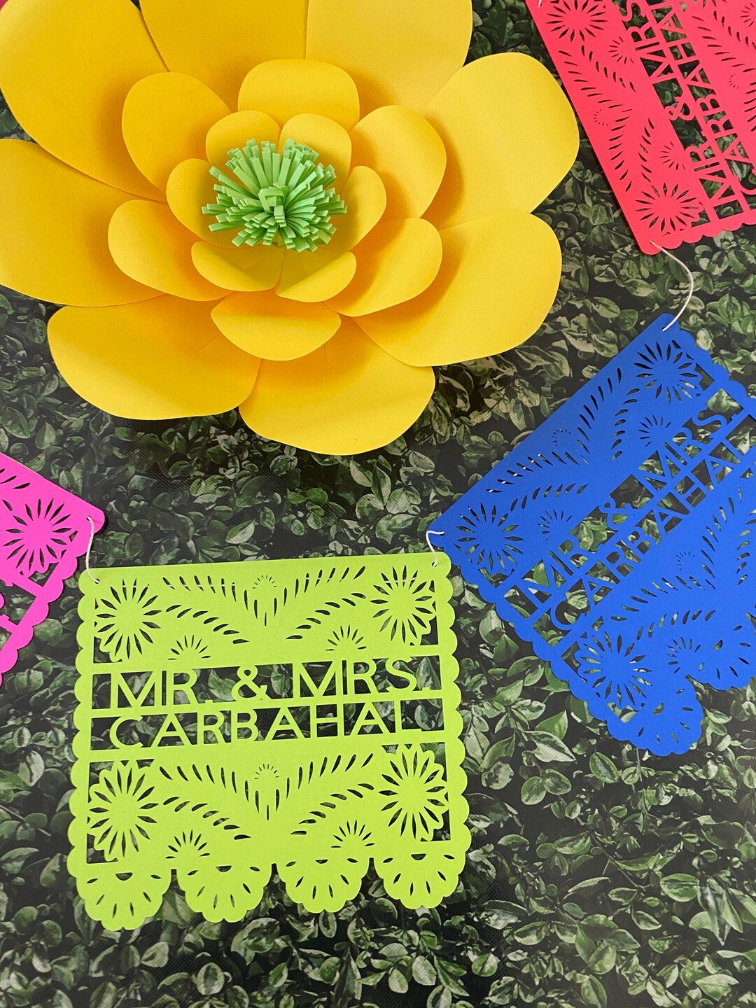 6f Custom Wedding Fiesta Party Papel Picado Banner, Party Decor, Fiesta ...