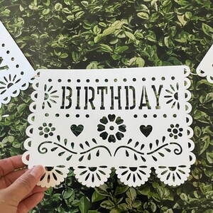 Custom Happy Birthday Papel Picado Banner, Party Decor, Cielito Lindo ...