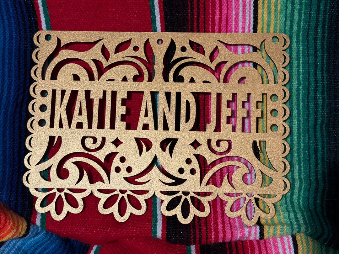 Custom Papel Picado Mexican Name Sign, Papel Picado Name Sign, Mexican ...