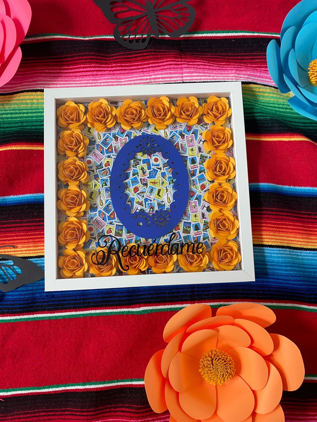 12x12 Recuerdame Shadow Box, Memorial Shadow Box, Loteria Picture Frame ...