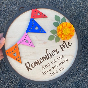 Recuerdame Dia De Los Muertos Wood Sign for Ofrenda, Remember Me Wood ...