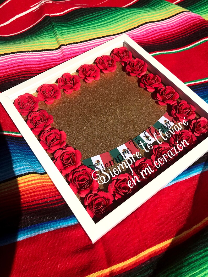 12"x12" Mexican Theme Memory Shadow Box, 3D Shadow Box, Memorial Shadow ...