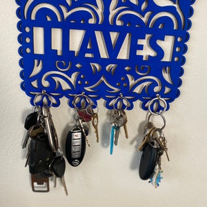 Key Holder, Custom Papel Picado Mexican Name Sign, Large Papel Picado ...