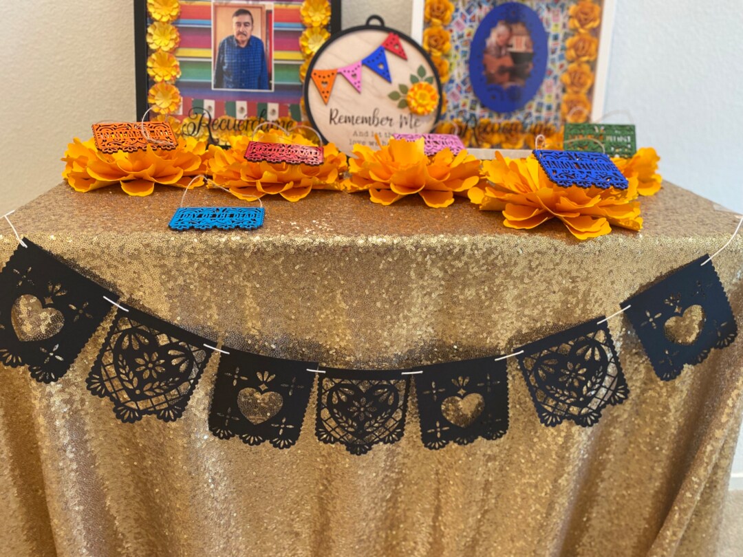 Ofrenda Día De Los Muertos Papel Picado Banner, Ofrenda Banner, Day of ...