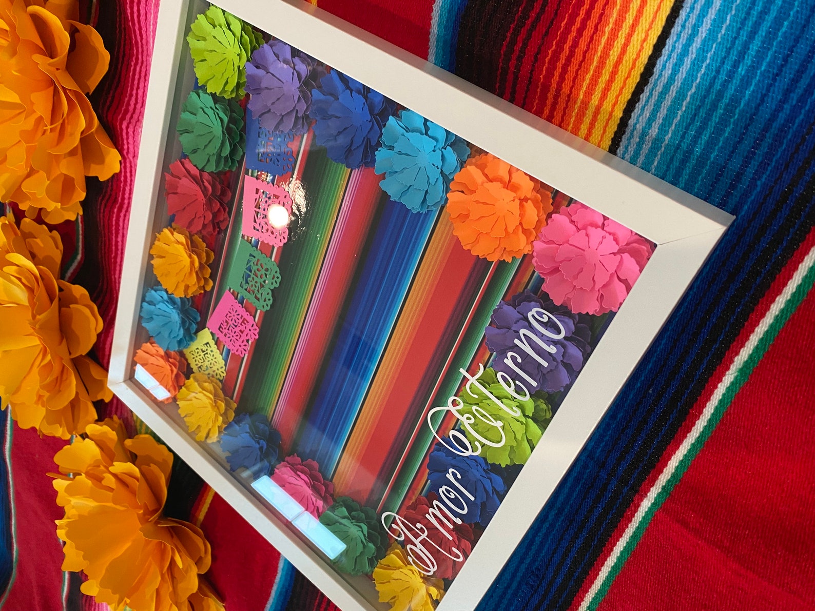 12x12 Ofrenda Shadow Box, Amor Eterno Ofrenda Shadow Box, Personalized ...