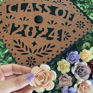 Graduation Cap Topper Paper Flowers, Small Paper Flower Decoration ...