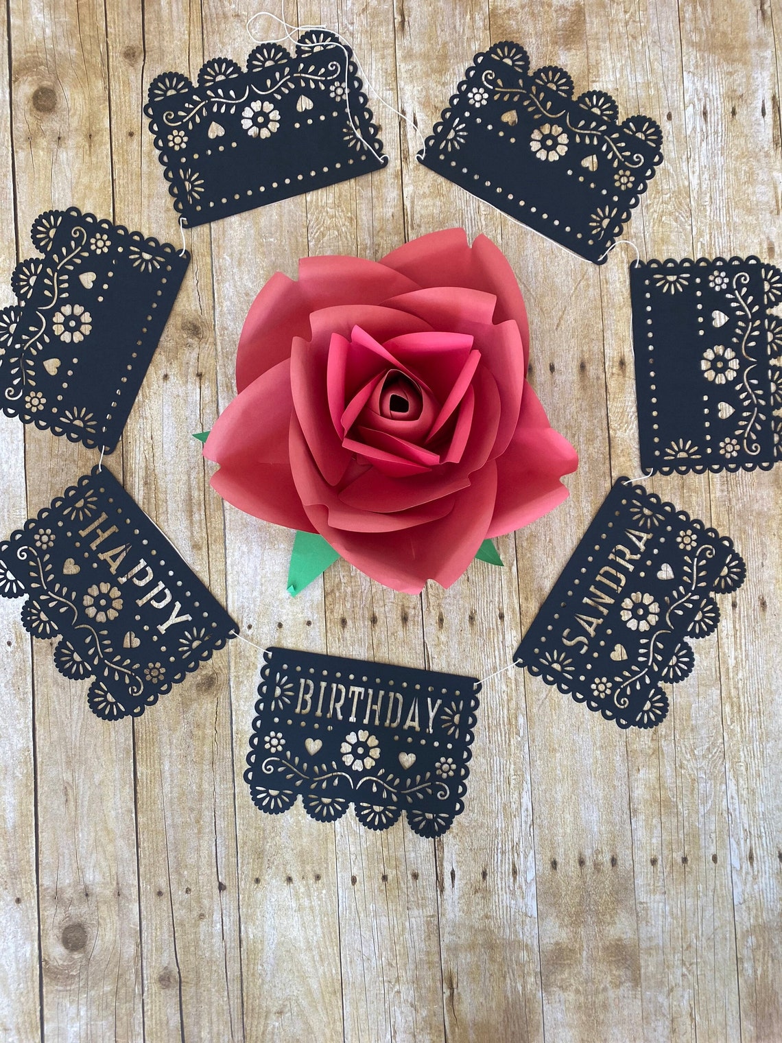 Custom Happy Birthday Papel Picado Banner Party Decor - Etsy