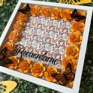 12"x12" Monarca Recuerdame Shadow Box, Memorial Shadow Box, Ofrenda ...