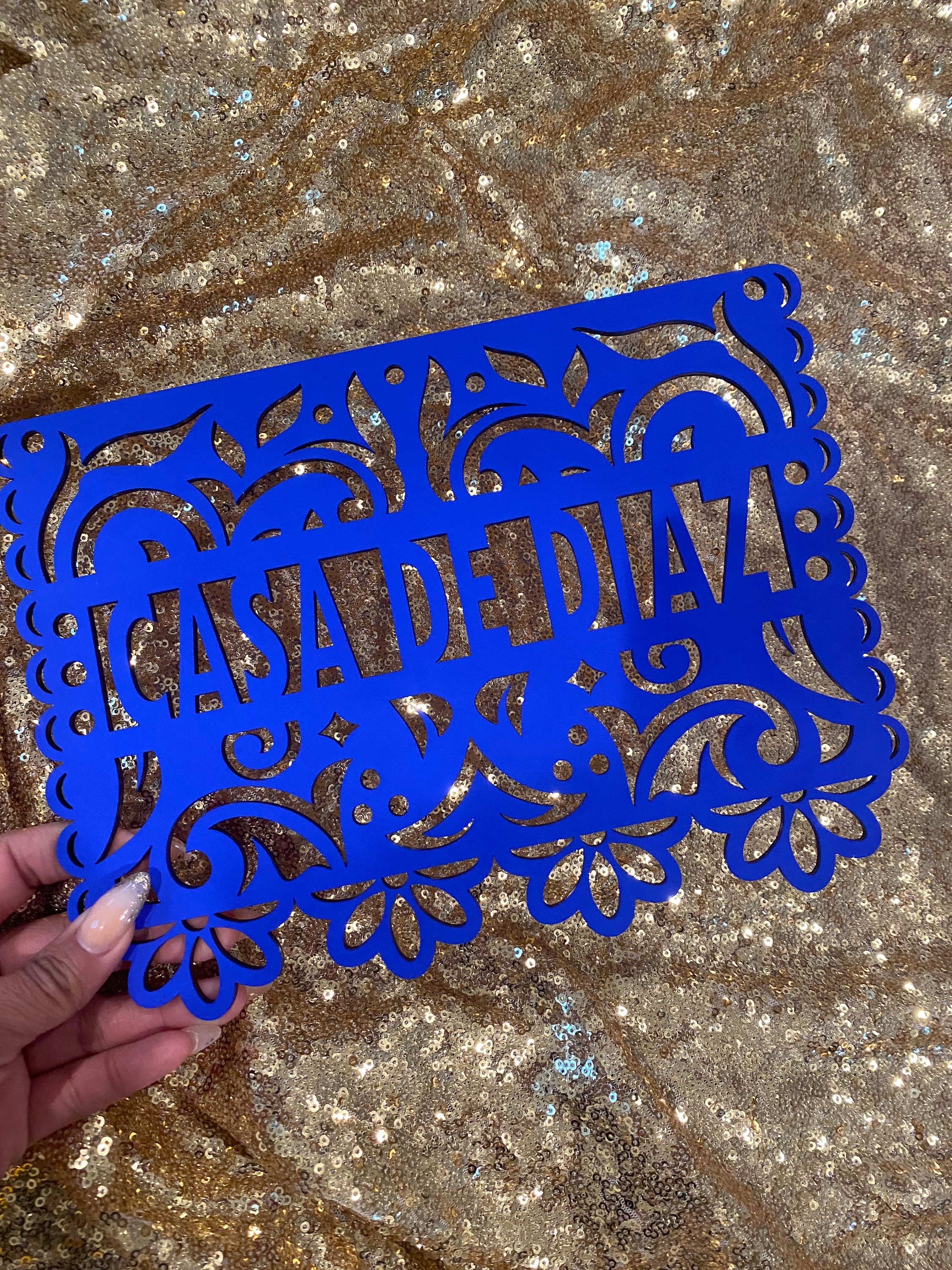 Case De Custom Papel Picado Name Sign, Wood Papel Picado Name Home ...