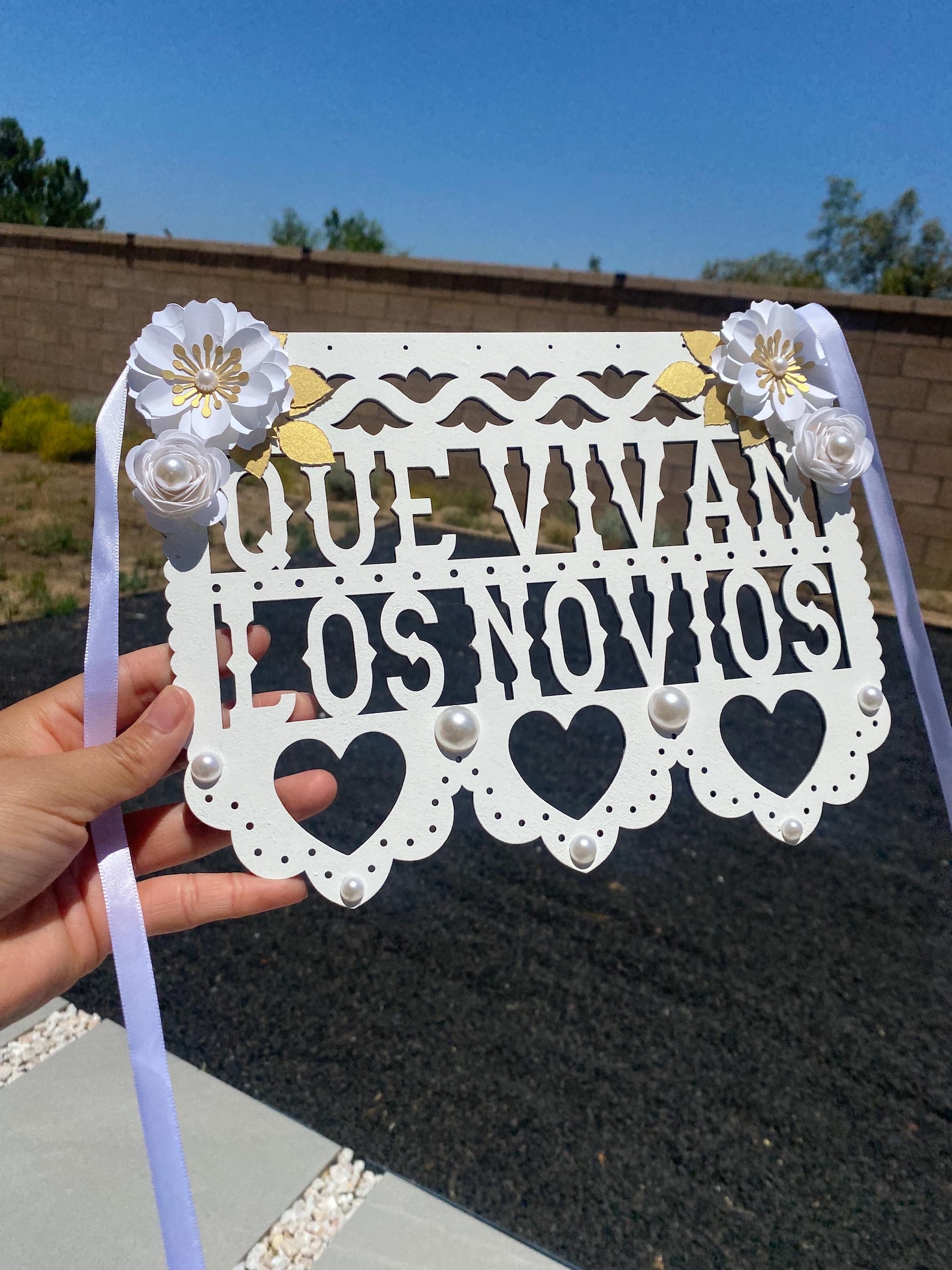 Cielito Lindo Papel Picado Mexican Name Sign, Mr and Mrs Wood Papel ...