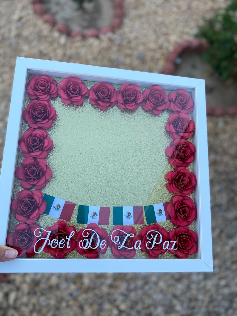 12x12 Mexican Flag Theme Memory Shadow Box With - Etsy